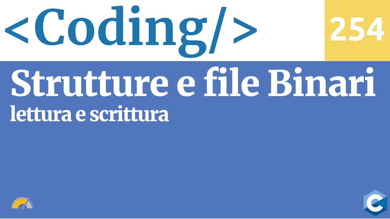 Leggere e scrivere strutture dati da file binari in C - Video 254 del corso di Coding - YouTube