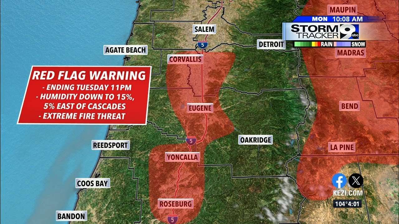 Extreme heat leads to red flag warning, air quality advisory - YouTube