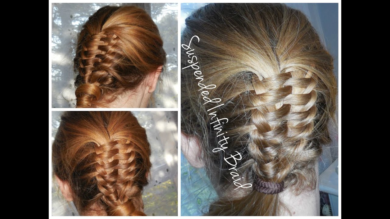 Tresse infinie suspendue / Suspended infinity braid / Tresse collée ...