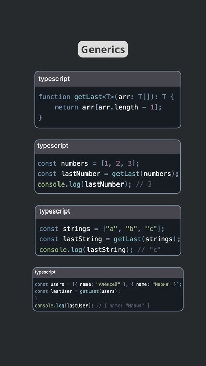 Generics & Why T,U,K? #typescript #generics #whytuk #code #programming - YouTube