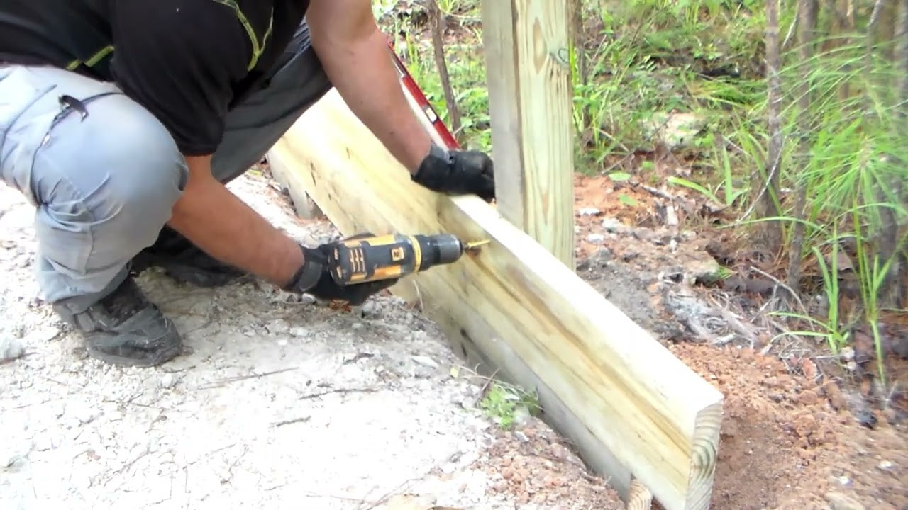 Driveway modification: Bulkhead retaining wall - YouTube