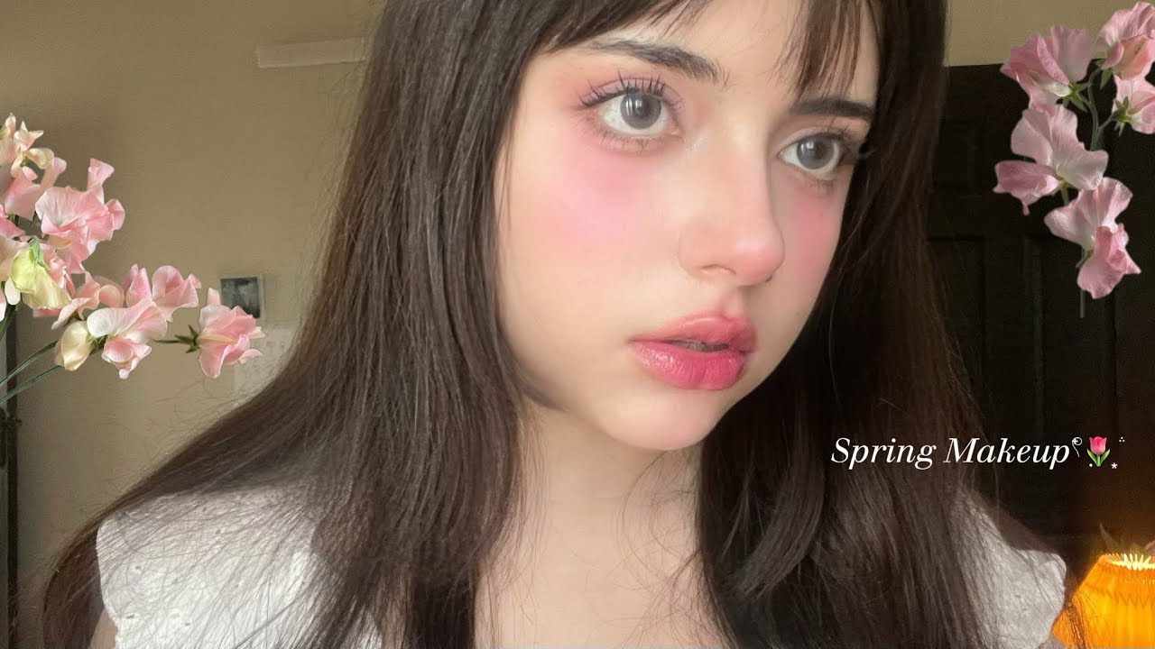 Rosy Spring Makeup Tutorial 𓍢ִ໋🌷͙ (Beginner Friendly) #grwm - YouTube