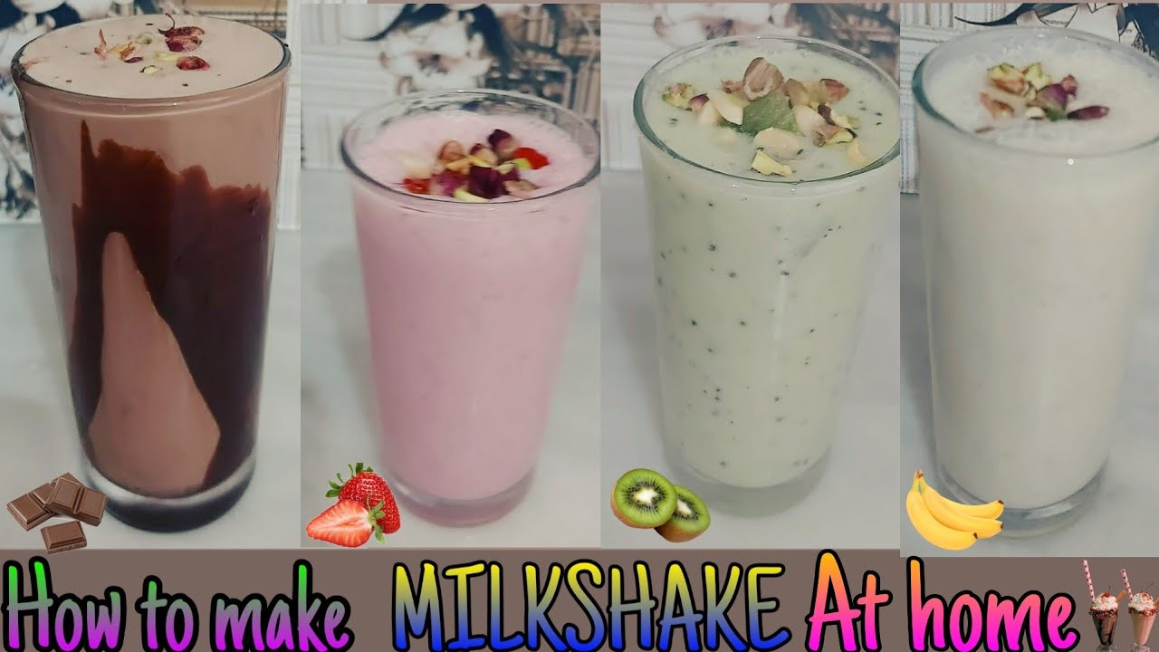 How to make milk shake at home//make a milk shake easly - YouTube