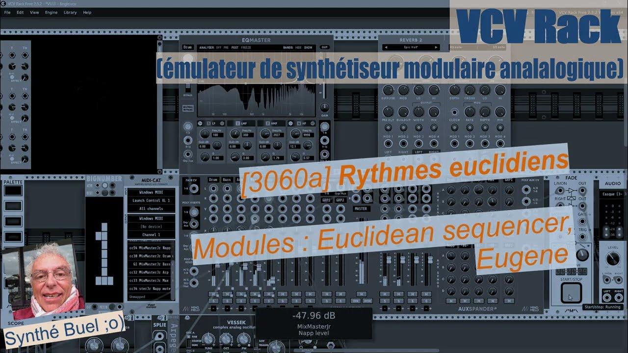 VCV Rack - [3060a] Rythmes euclidiens - Modules Euclidean sequencer, Eugene - YouTube