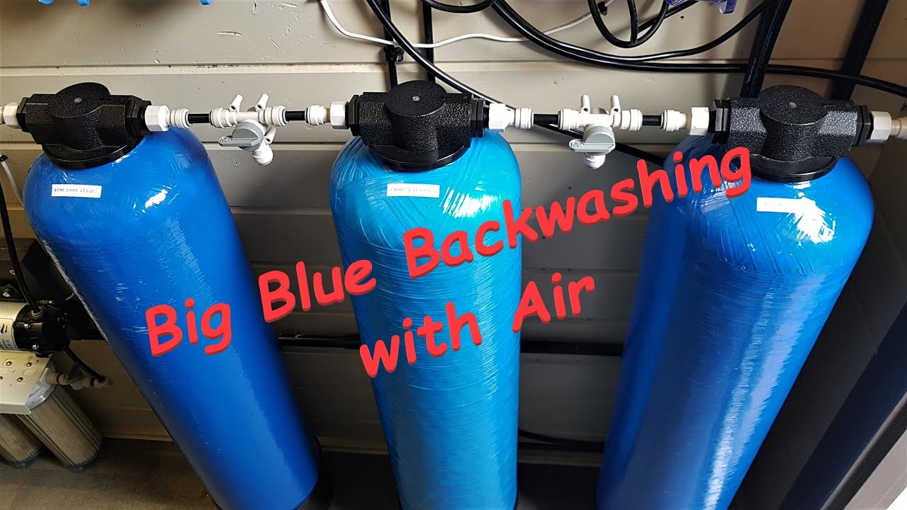 Big Blue Backwashing with Air (at your own risk) 😁 - YouTube