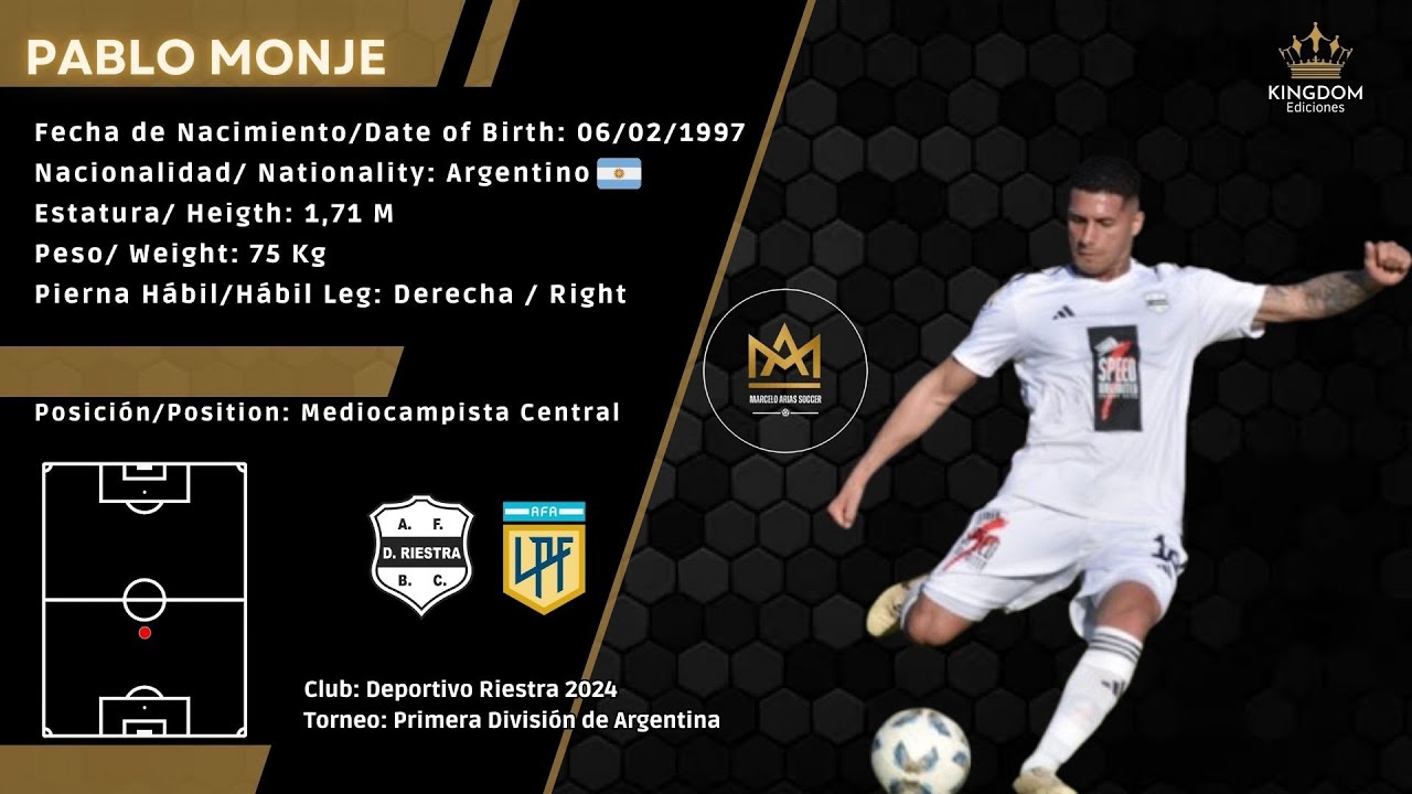 Pablo Monje // Mediocampista Central Segundo Semestre 2024 - YouTube
