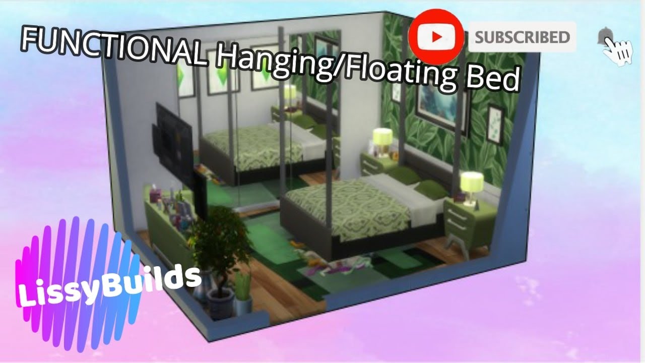 sims 4 // How To // FUNCTIONAL Hanging/Floating Bed // LissyBuilds ...