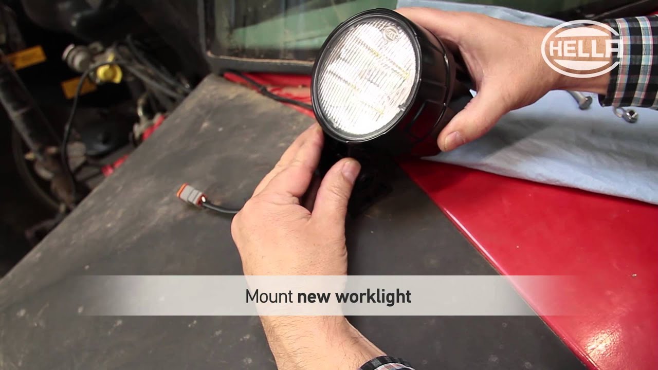 Converting to LED work lights from HELLA - YouTube