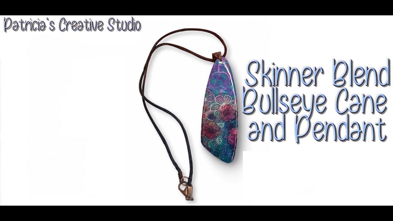 Skinner Blend Bullseye Cane and Pendant - YouTube