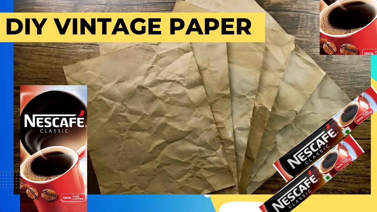 Very easy ! ( Diy vintage paper) step by step tutorial - YouTube