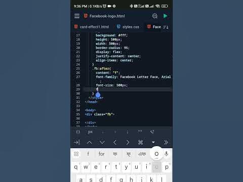 "Facebook Logo" HTML-CSS Part -3|| #css#css3#html5 #mobile#webdevelopment#final - YouTube