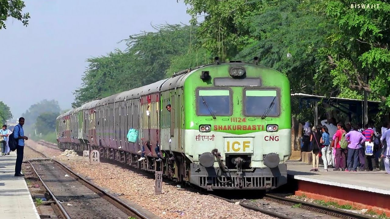 Train running on CNG : DEMU powered by Gas arrives at Shahabad ...