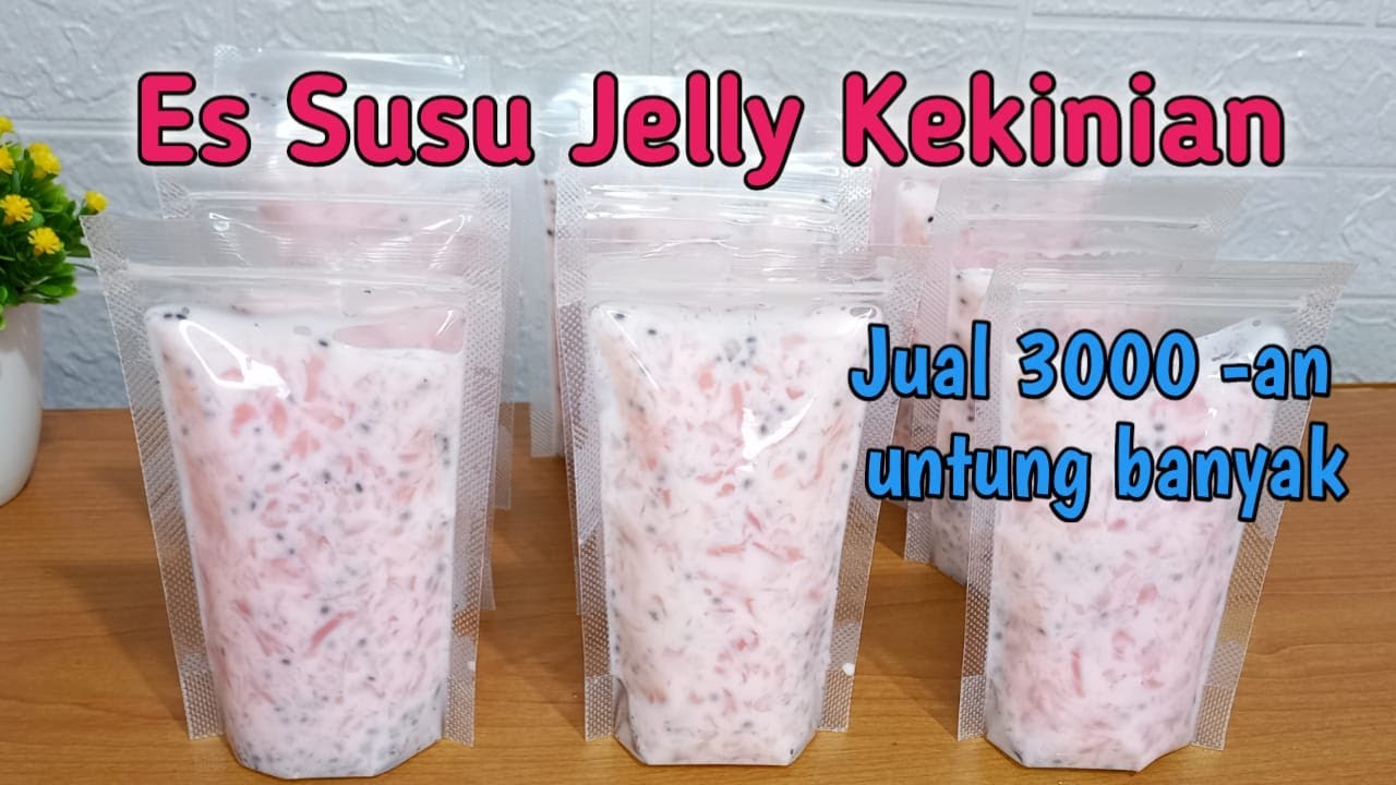 Minuman Kekinian Es Susu Jelly I Ide Jualan - YouTube