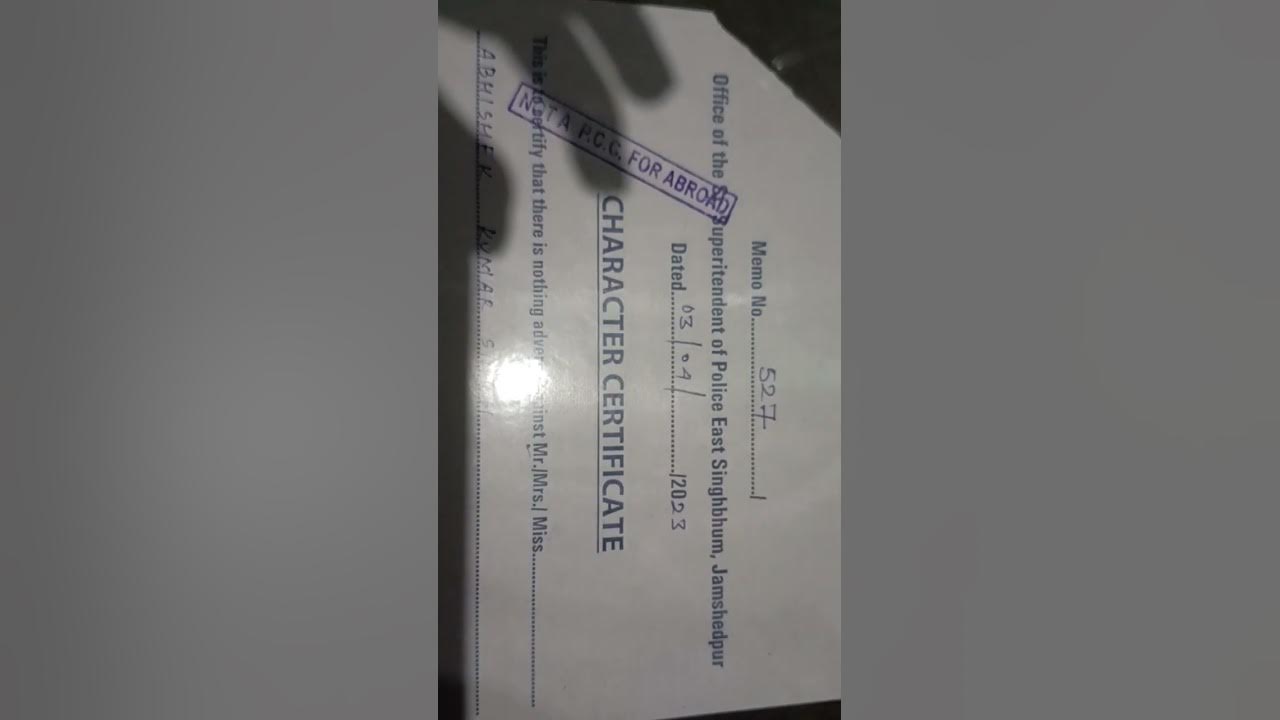 Character certificate kaise banaye | RRC Group D character certificate full process - YouTube