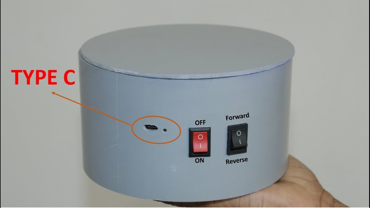 Rechargeable Rotating Table with Forward and Reverse Function - YouTube