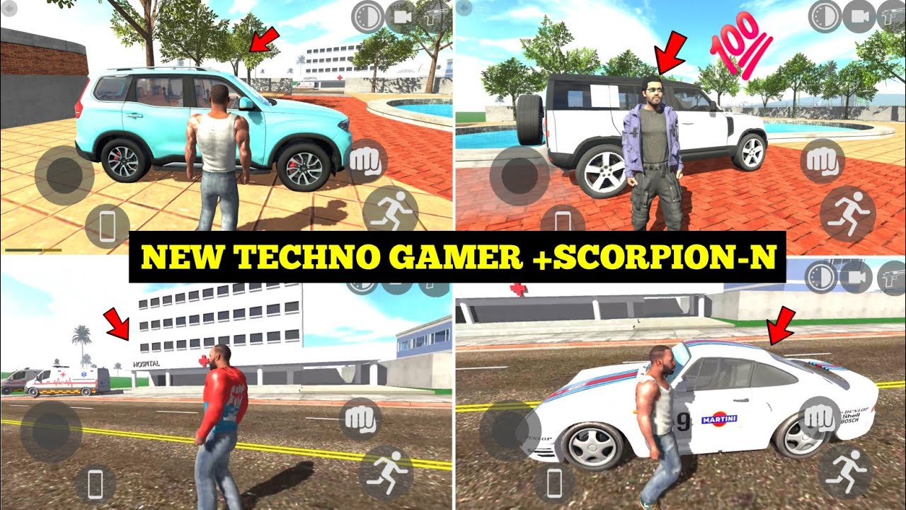 New Techno gamer+Scorpio n Cheat code आ गया 🤩।।Indian bike driving 3d ...