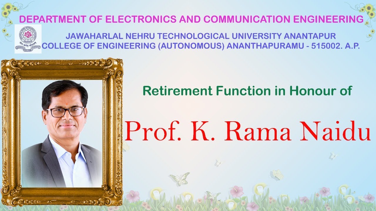 Prof. K. Rama Naidu Garu - Retirement Function - YouTube