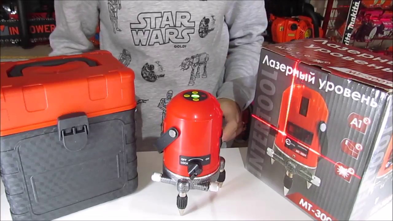 Уровень лазерный 2 головки INTERTOOL MT-3009 - YouTube