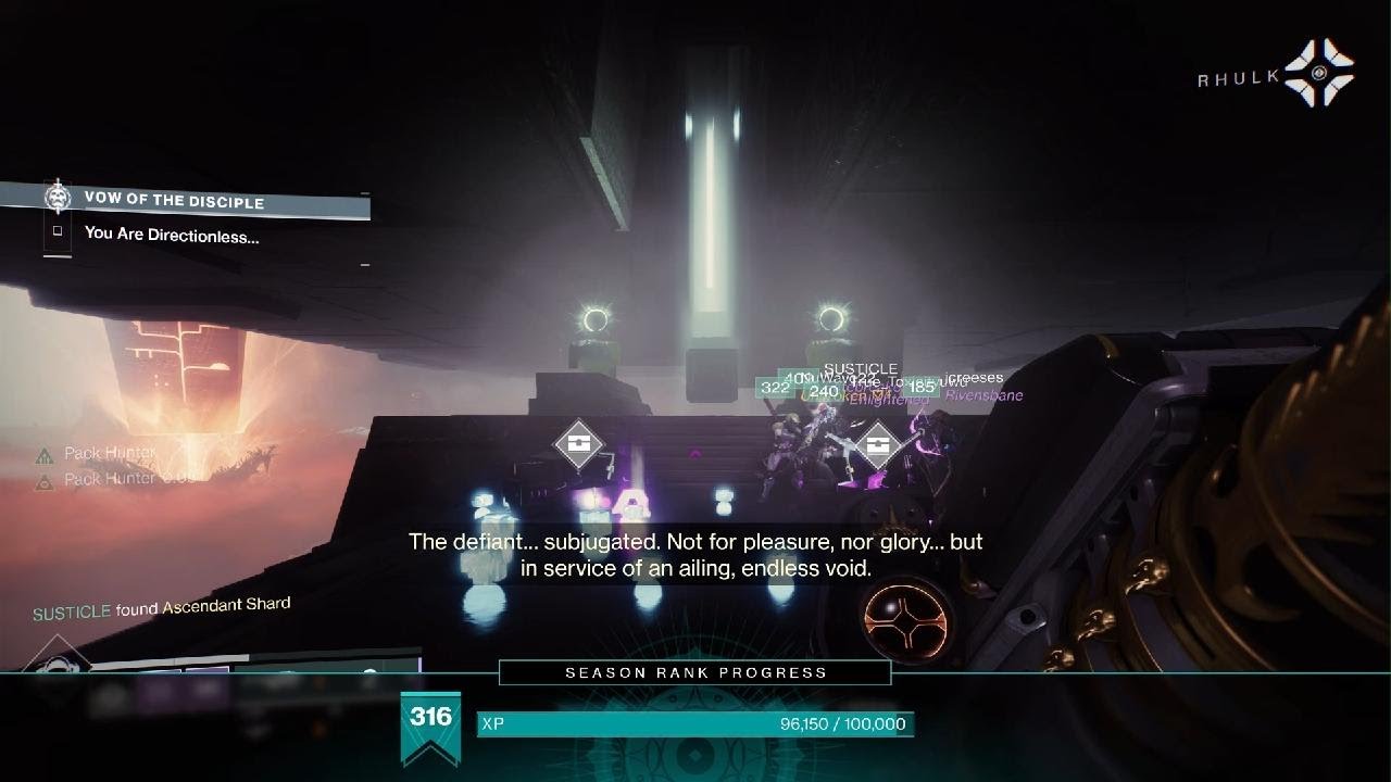 Destiny 2 Master Caretaker Vow Raid - Titan Ad Clear - YouTube