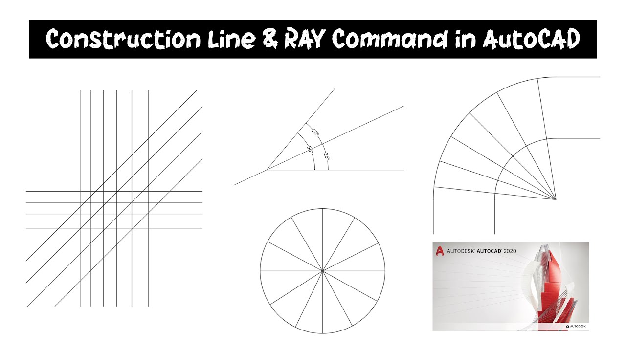 CONSTRUCTION LINE and RAY Command in AutoCAD _Episode 14 - YouTube