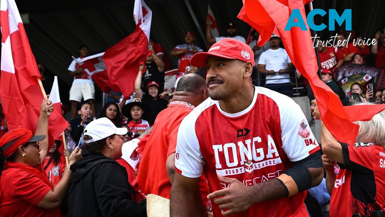 Tonga fans positive despite Pacific Cup final loss to Kangaroos - YouTube