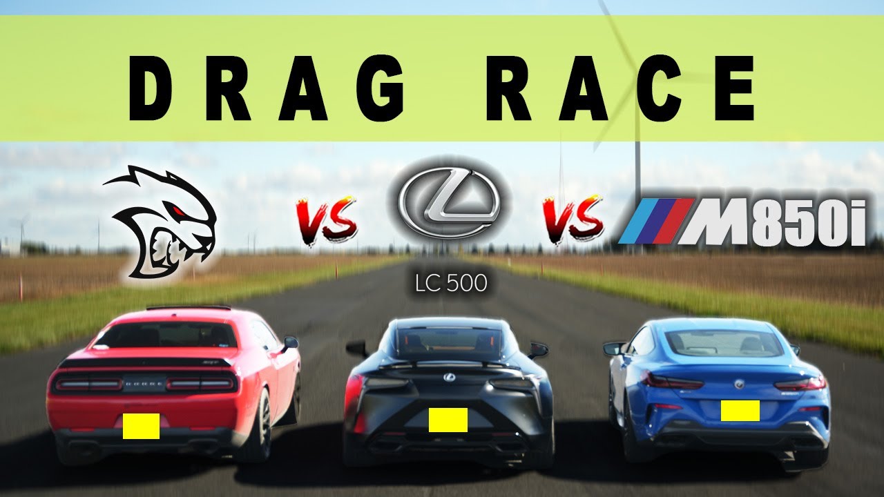 2023 BMW M850i vs Lexus LC500 Coupe vs Dodge Challenger SRT Hellcat, V8 ...