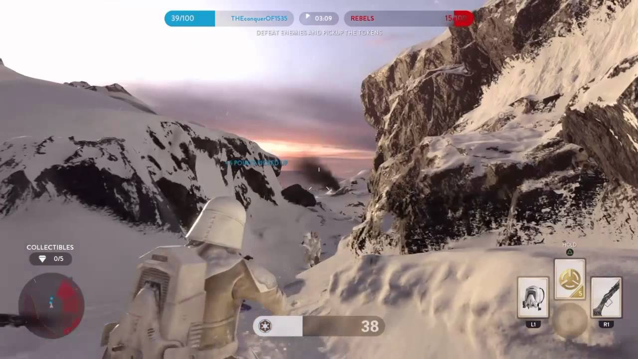 Star Wars Battlefront | Battle on Hoth as an Imperial Snowtrooper - YouTube
