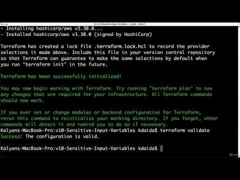 55. Terraform Input Variables Sensitive Variables - YouTube
