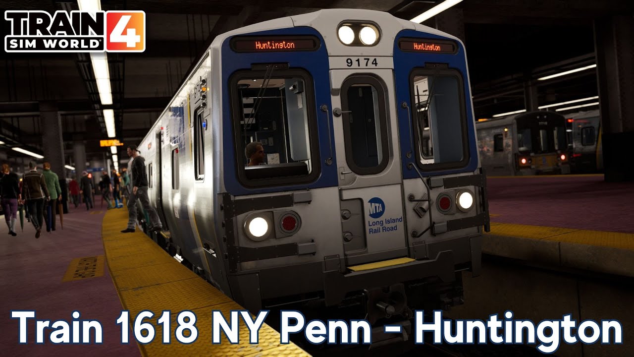 Train 1618 NY Penn - Huntington - LIRR Commuter - M9 - Train Sim World 4 - YouTube