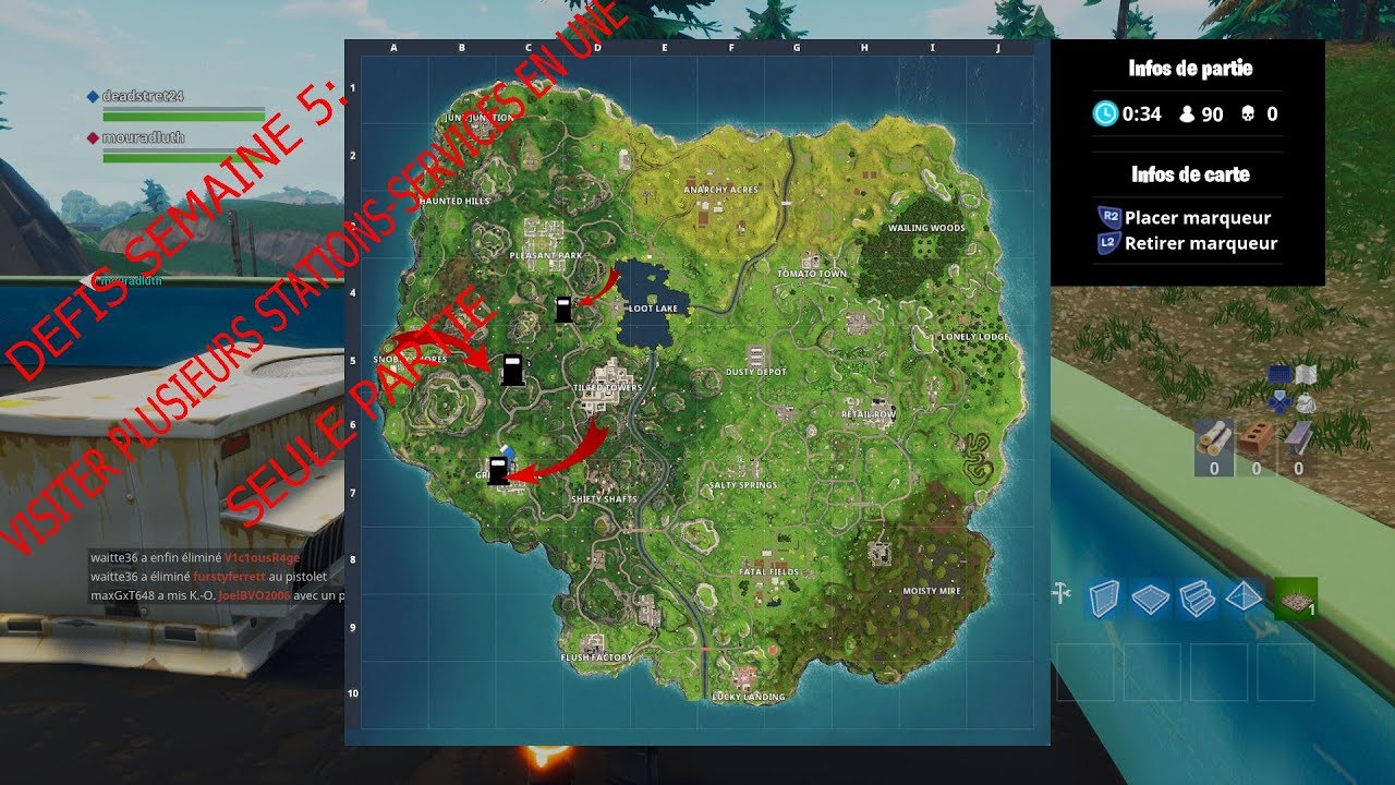 LES EMPLACEMENTS DES STATIONS-SERVICES SUR FORTNITE - YouTube
