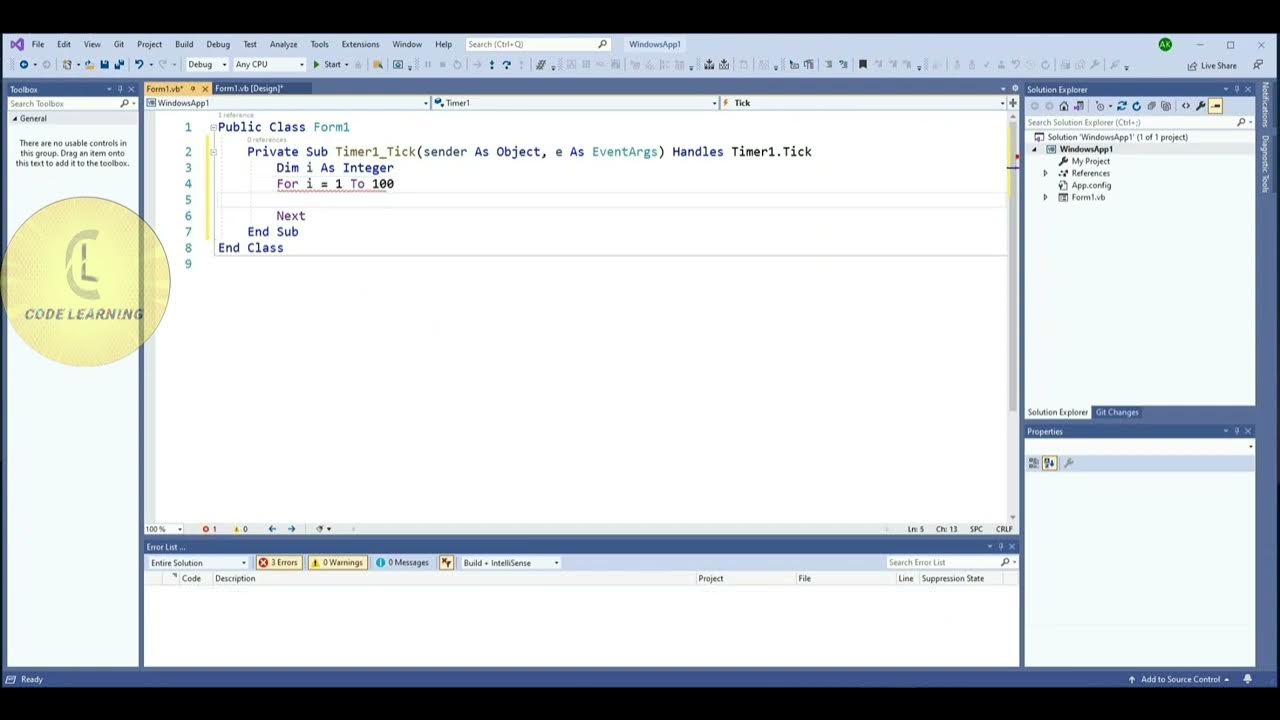 VB.NET | ToolStrip 'ProgressBar' | CodeLearning - YouTube