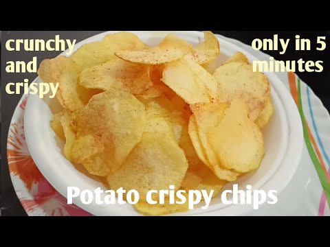 crispy crunchy potato chips|How to make Instant potato chips|potato ...