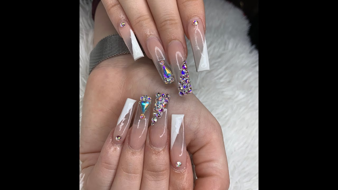 Watch Me Work | Colorblock Acrylic Nails Tutorial - YouTube