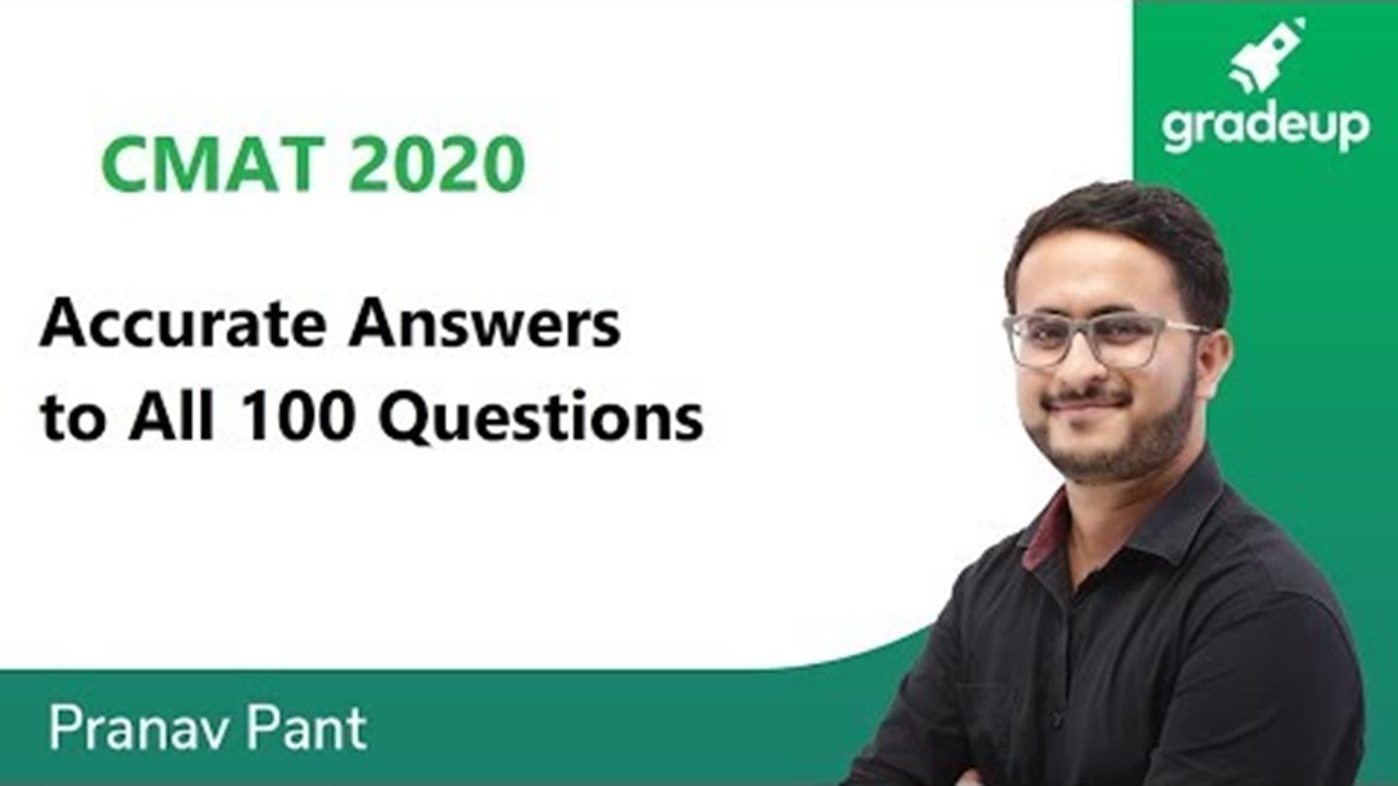 CMAT 2020 - Accurate Answers to All 100 Questions | CMAT 2020 Solutions ...