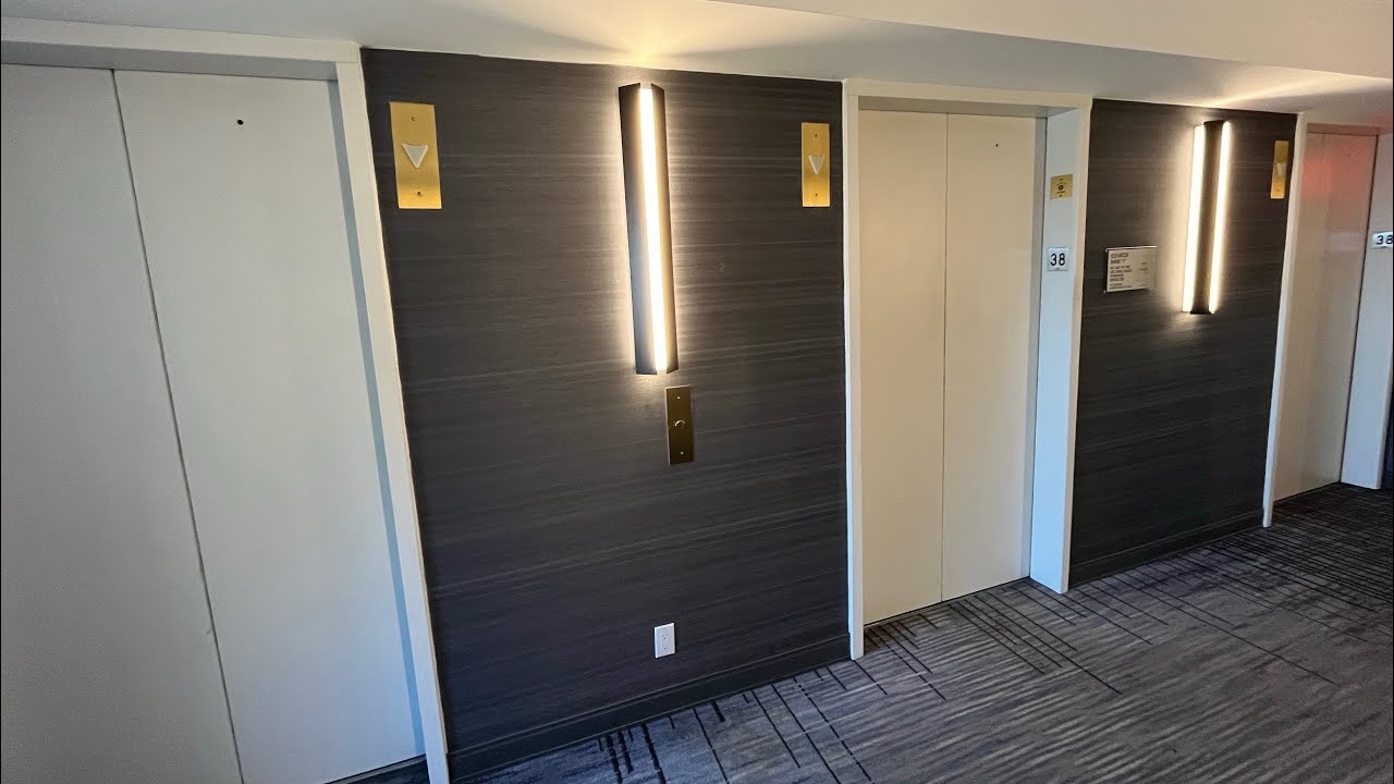 KONE High-Rise Elevator At The NY Marriott Downtown Hotel In Downtown ...