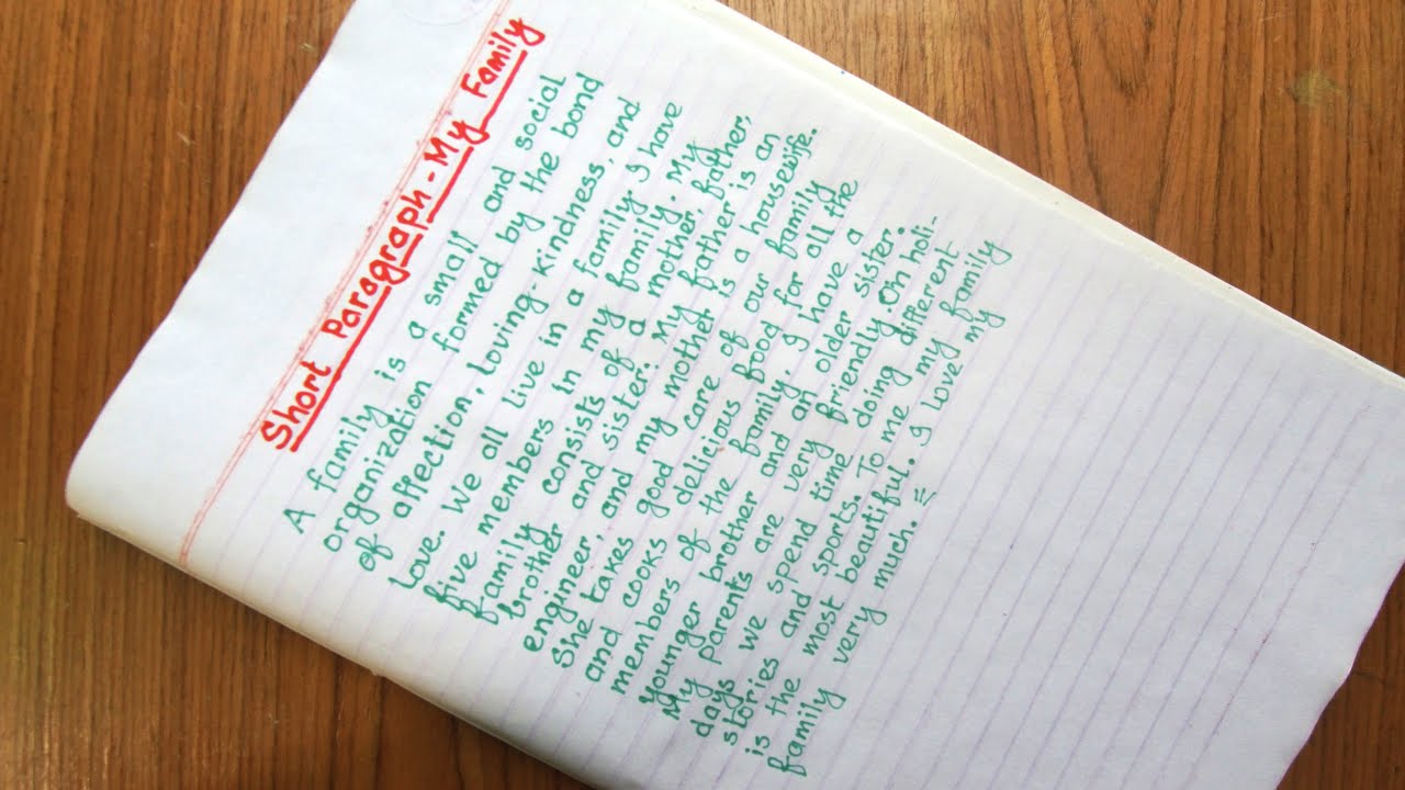Write a Paragraph About Your Family / My Family Paragraph English in 10 ...