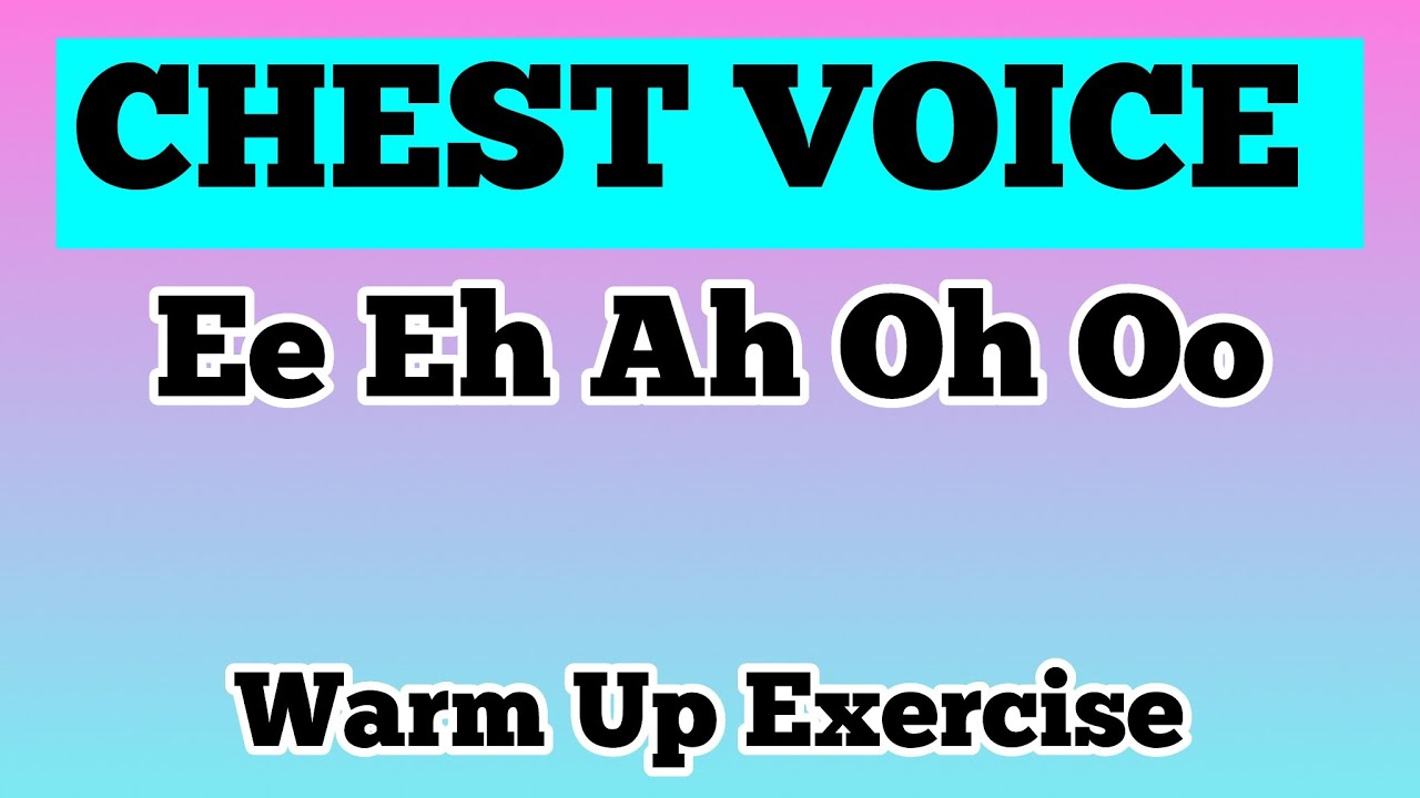 Vowels - Ee Eh Ah Oh Oo - Chest Voice // Vocal Warm Up Exercise - YouTube