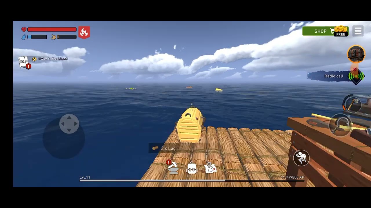 Part 3 of raft survival house making - YouTube