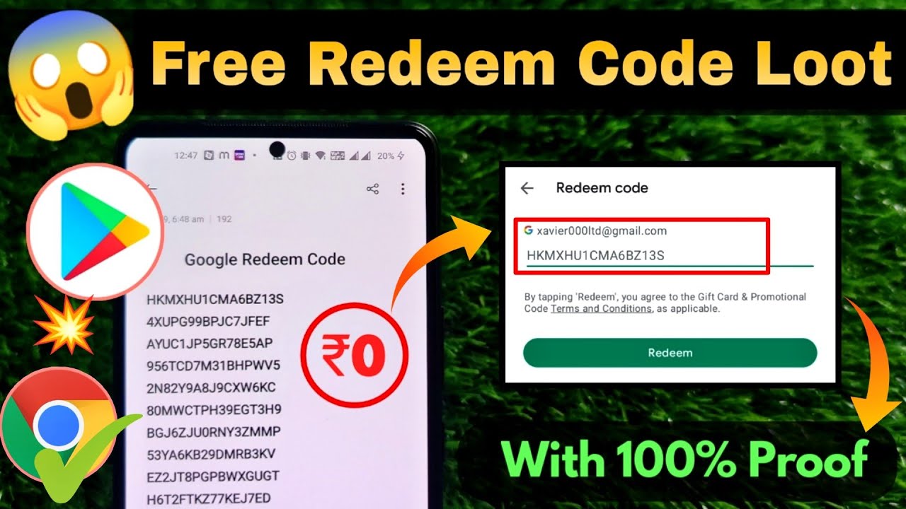 Free Redeem Codes for playstore at ₹0/- | How to get free google redeem ...