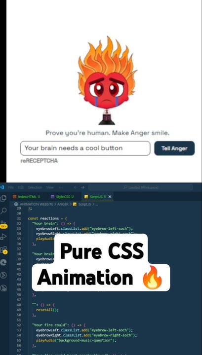 Make Anger Smile CAPTCHA CSS Animation - YouTube