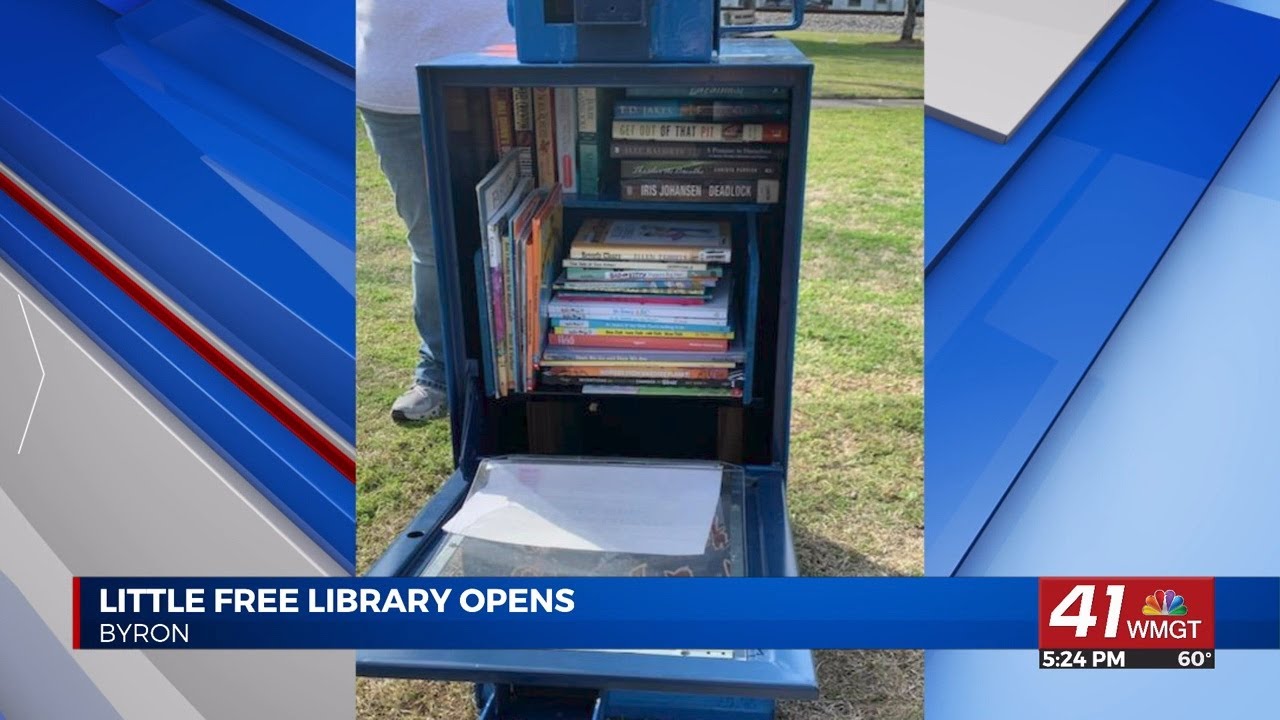 Little Free Library opens in Byron - YouTube