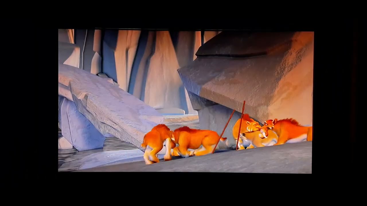 Ice Age (2002) Toothed Saber Tigers Attack Part 2 and Fall Back (20th ...