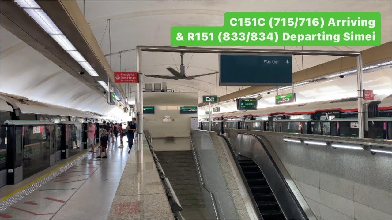 [LTA Livery Trains][SMRT] C151C (715/716) arriving & R151 (833/834 ...