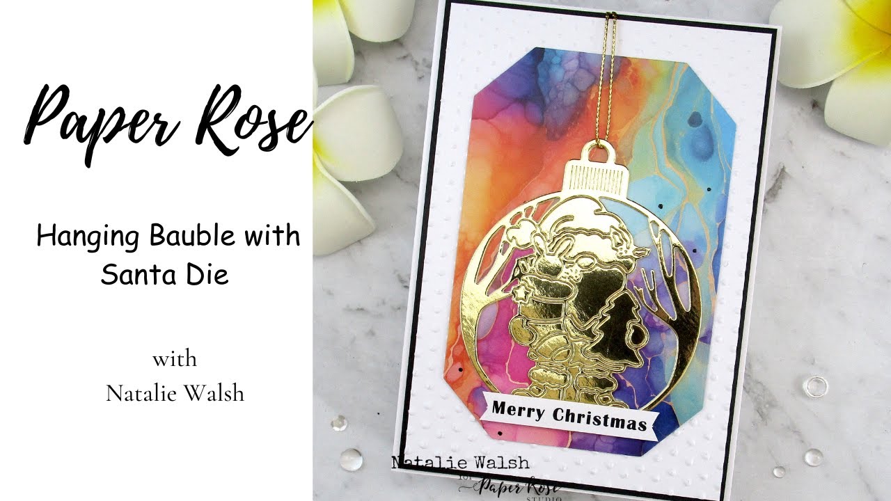 Paper Rose Studio | Bright and cheerful Christmas card - YouTube
