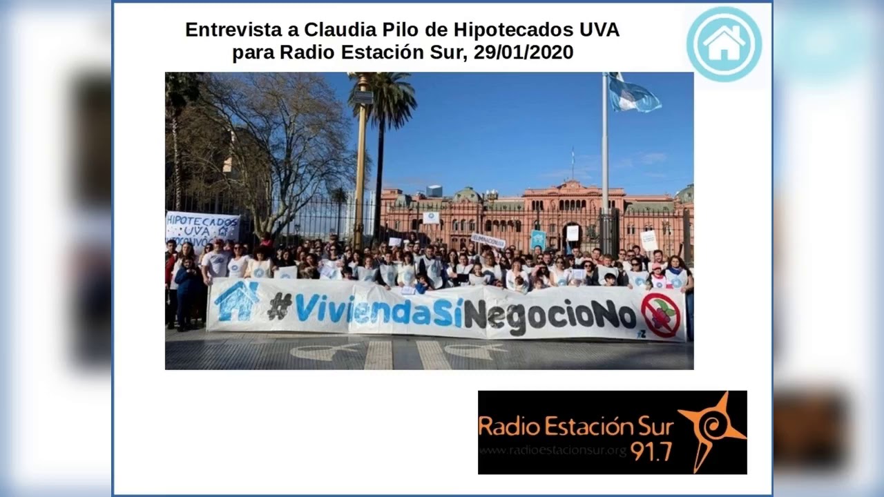 Hipotecados UVA Claudia Pilo Radio Estacion Sur 29 1 2020 - YouTube