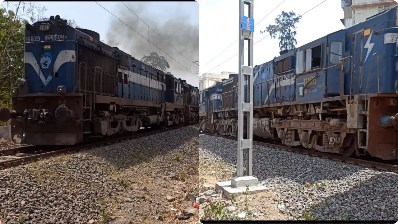 🔥WDM3A with Dead WDM3D Alco lead 19120 VRL-ADI Intercity exp with ...