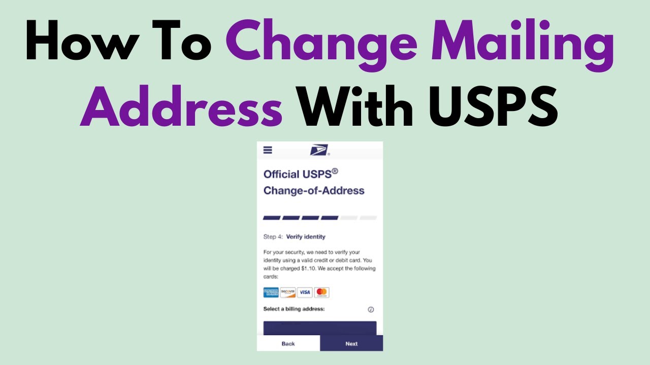 How To Change Mailing Address With USPS - YouTube