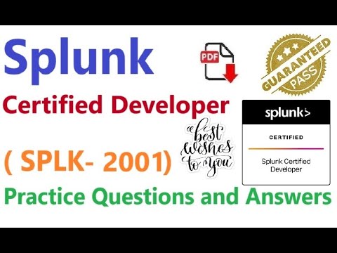 Part#3| Splunk SPLK 2001 | Splunk Certified Developer | Practice Questions and Answers - YouTube