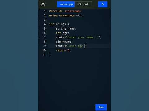 taking input from user in C++|| C++ programming #programming #c++ - YouTube