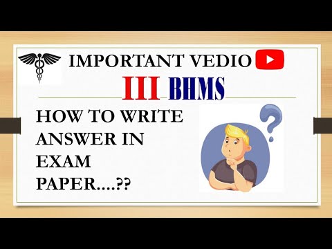 How to write answer in exam paper for 3rd BHMS students in hindi #bhms ...